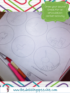 Articulation Activity-Draw a Sound FREE Worksheet! - thedabblingspeechie