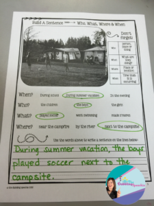 No Prep Building A Sentence Activities - thedabblingspeechie